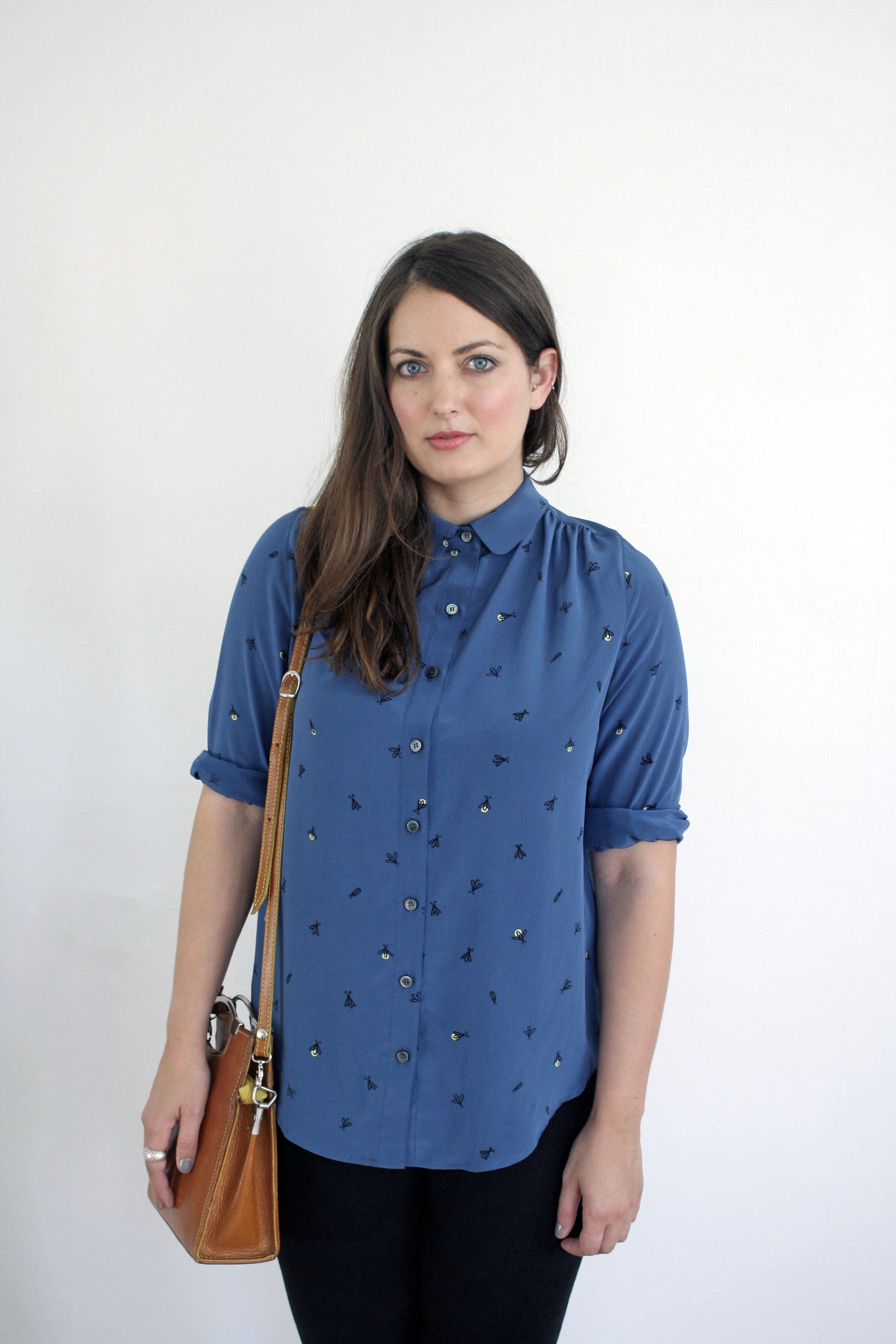 Firefly Silk Blouse - Silk Crepe De Chine - Peter Pan Collar - Etsy