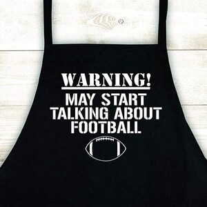 Football Apron Cooking Grilling Chef BBQ Grill Bake Food Vinyl ...