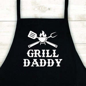 Grill Daddy Apron Cooking Grilling Chef BBQ Grill Bake Food Vinyl ...