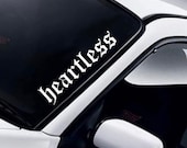 Heartless Quote Wall Decal Art Sticker Vinyl Home Decor Car - Etsy