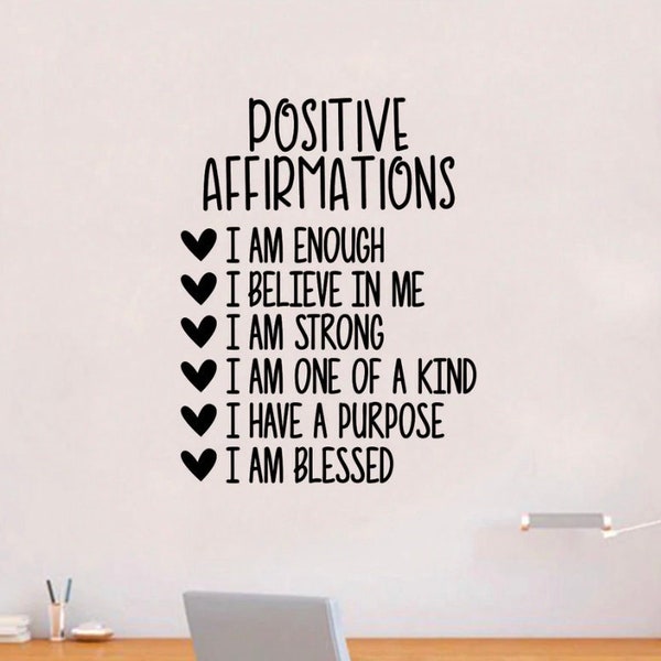 Positive Wall Decal - Etsy