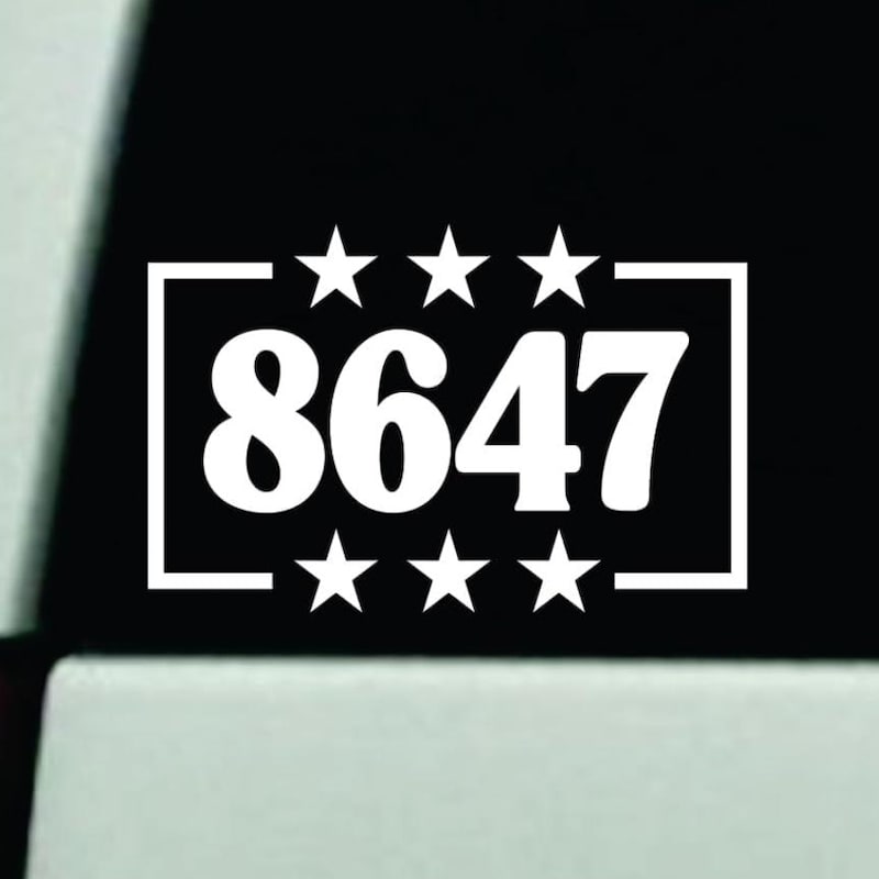 8647 Bumper Sticker - Etsy