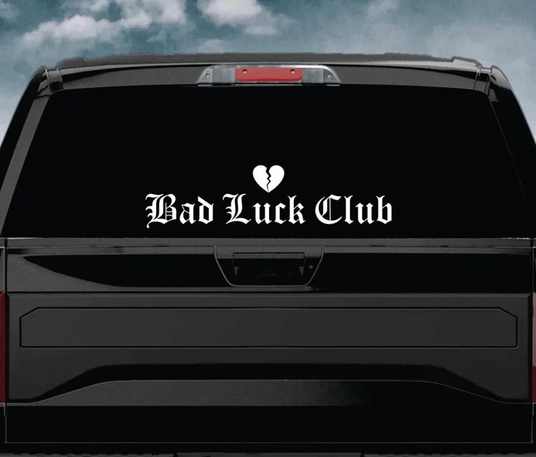 Bad Luck Club Quote Wall Decal Art Sticker Vinyl Home Decor Car Truck ...
