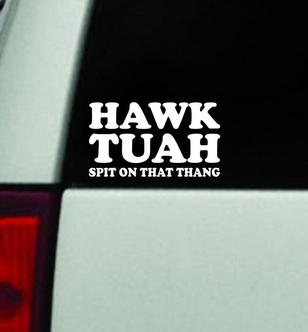 Hawk Tuah Spit on That Thang Car Decal Art Bumper Sticker Decor Truck ...