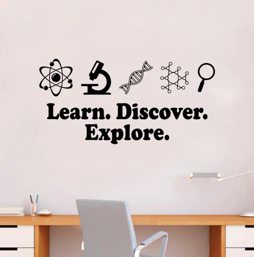 Learn Discover Explore V4 Wall Decal Art Sticker Vinyl Decor Girls Boys ...