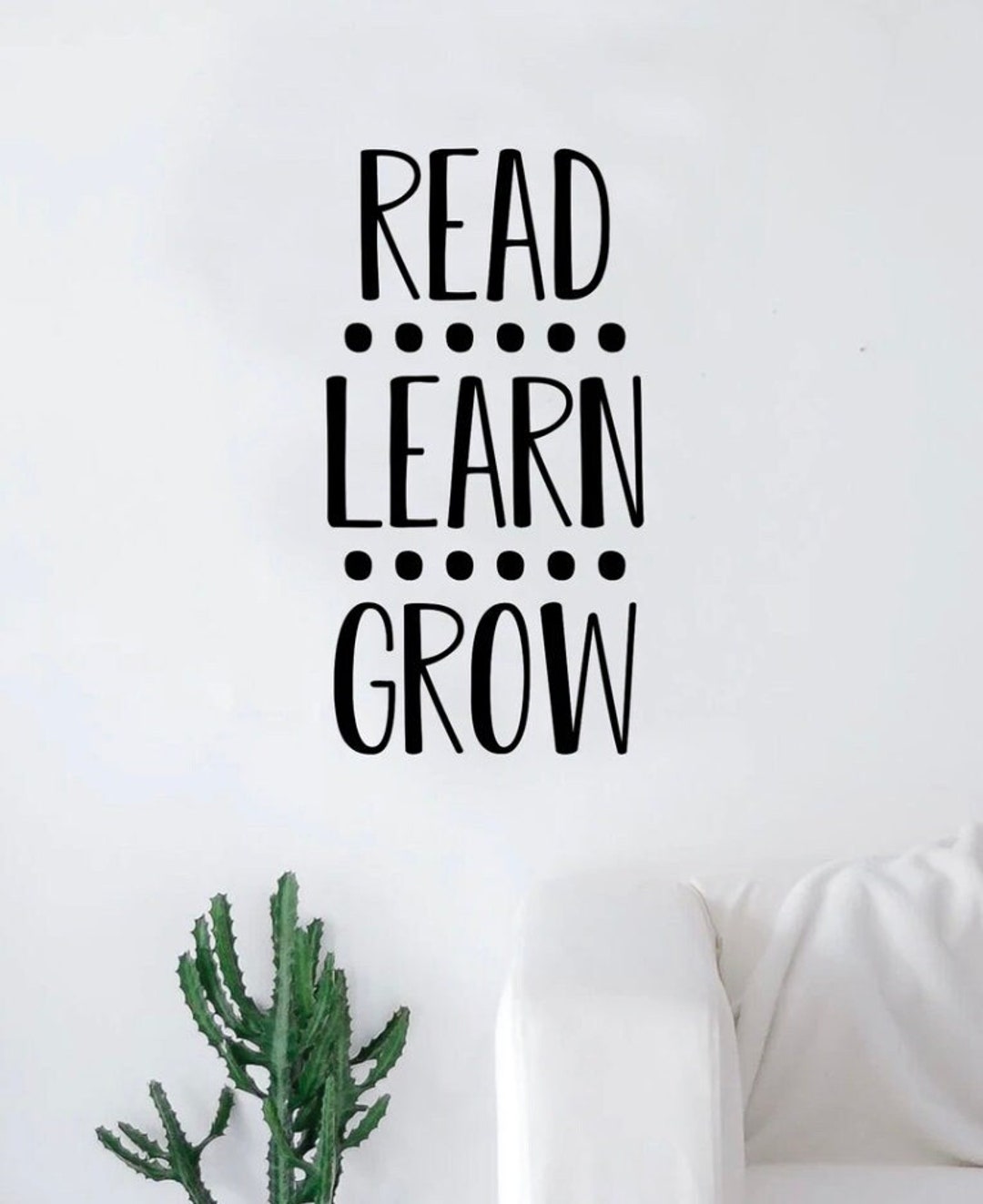 Read Learn Grow Quote Wall Decal Art Sticker Vinyl Home Decor Girls ...