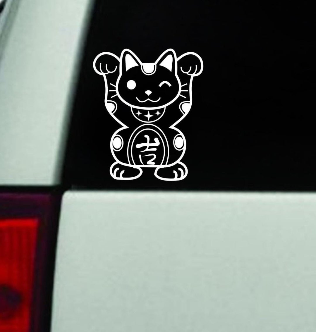 Lucky Cat Car Decal Bumper Sticker Truck Window Windshield Mirror Girls ...