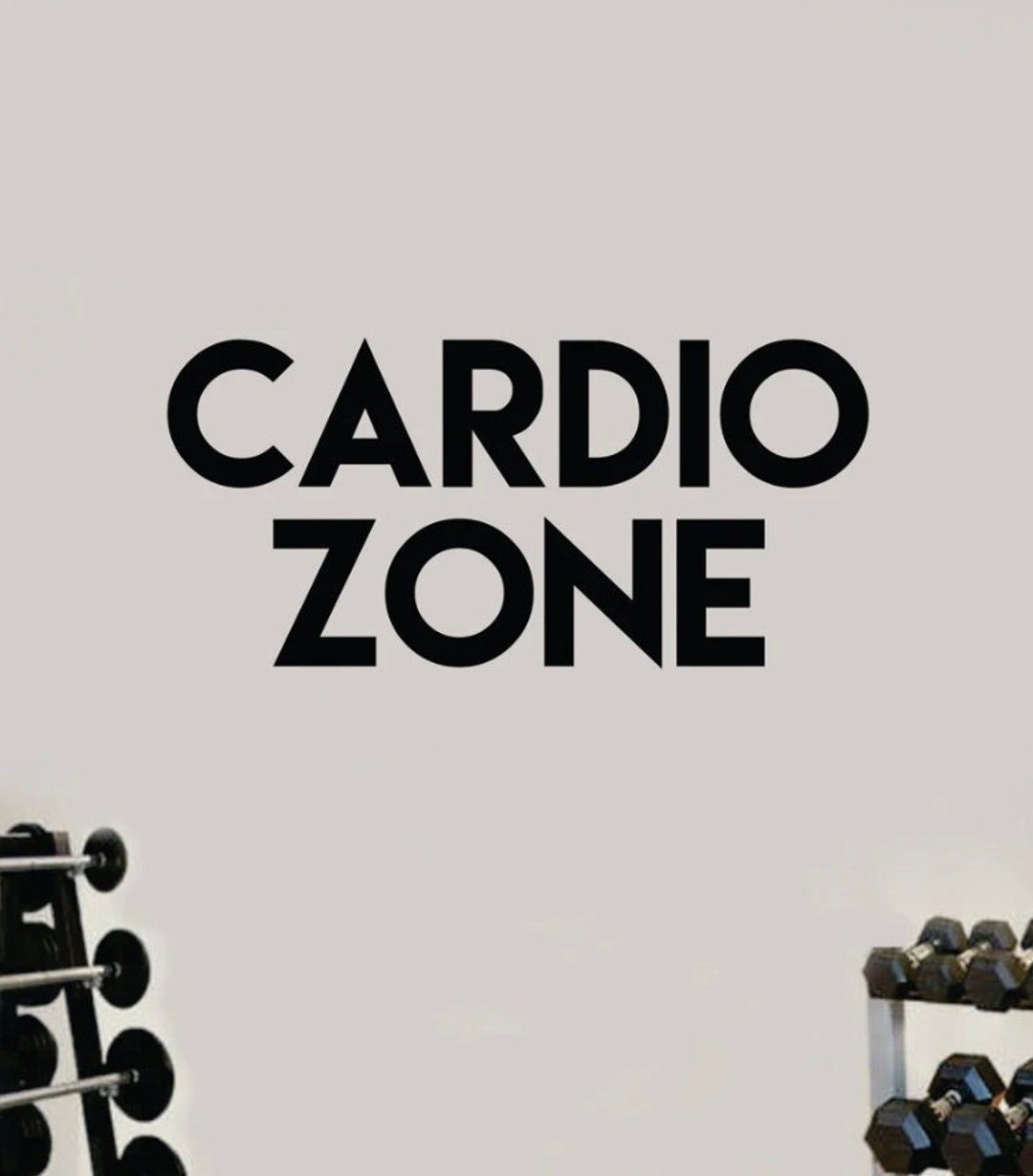 Cardio Zone Gym Quote Wall Decal Art Sticker Vinyl Home Decor Girls ...