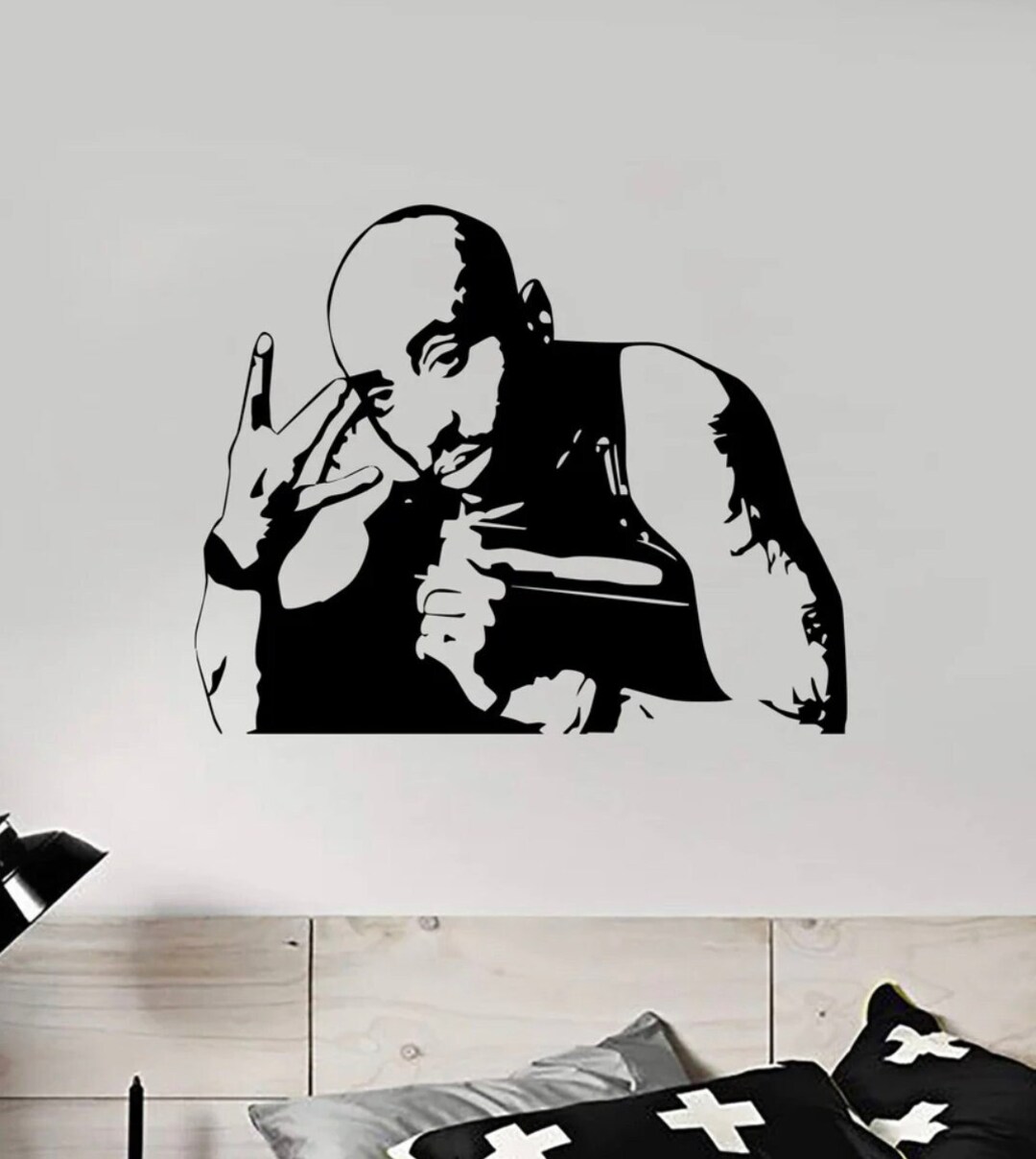 Pac V3 Wall Decal Art Sticker Vinyl Home Decor Girls Boys Music Lyrics ...