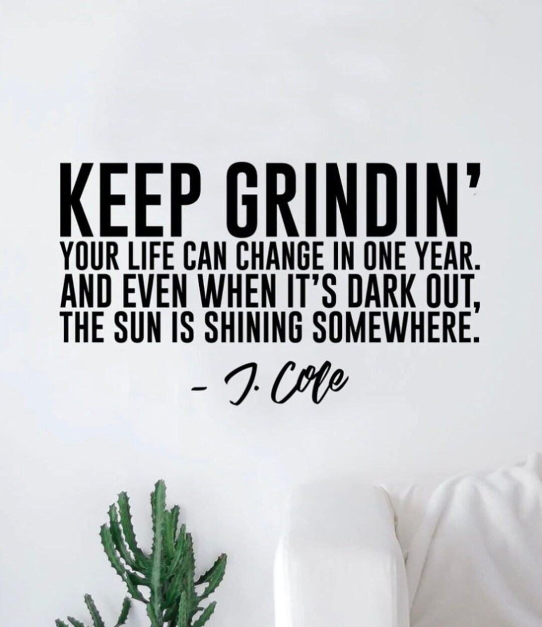 Keep Grindin Quote Wall Decal Art Sticker Vinyl Home Decor Girls Boys ...