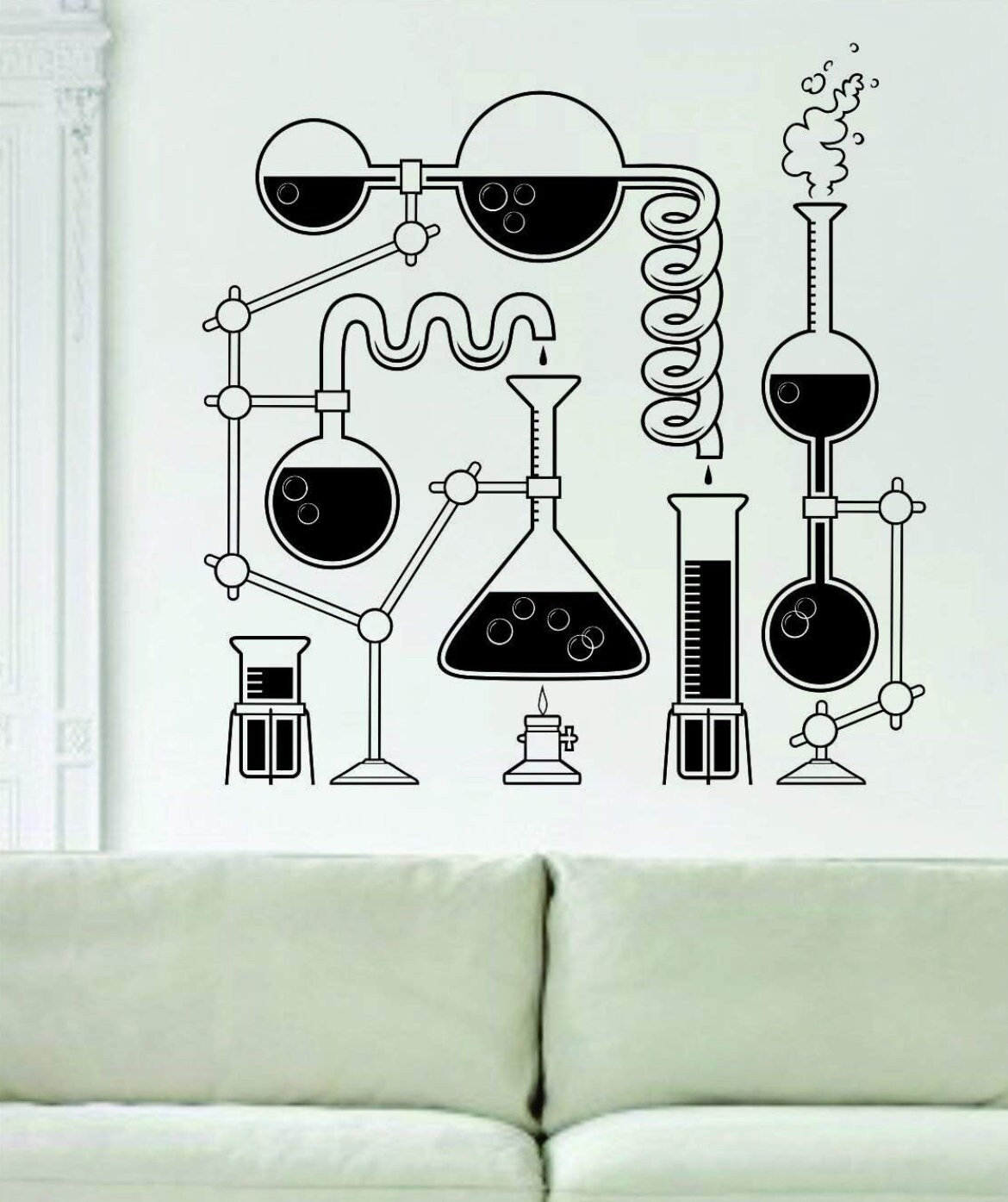 Science Beakers Wall Decal Art Sticker Vinyl Decor Girls Boys Teen ...