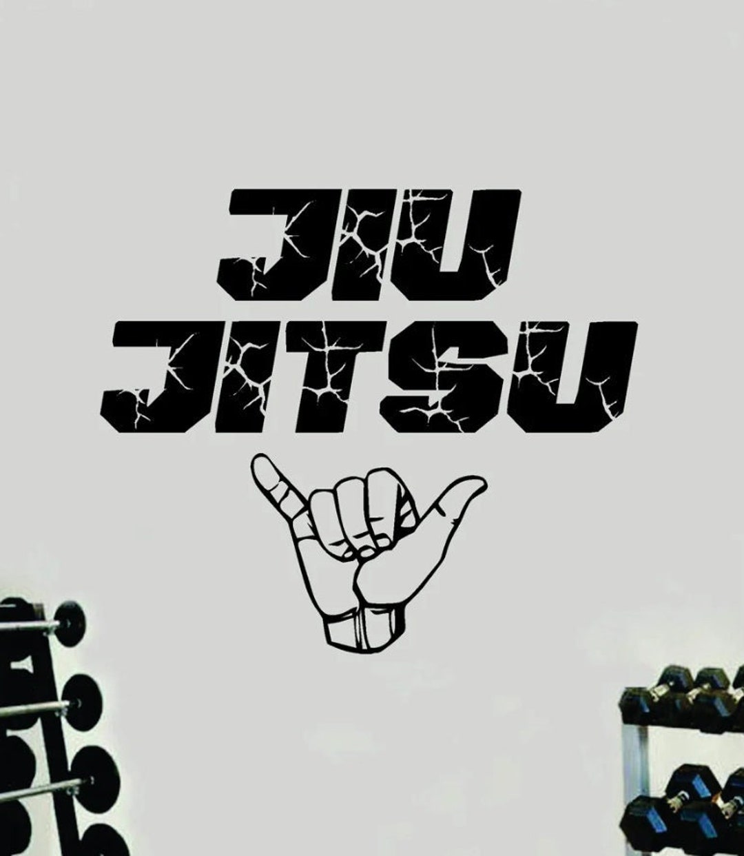 Jiu Jitsu Shaka V2 Wall Decal Art Sticker Vinyl Home Decor Girls Boys ...