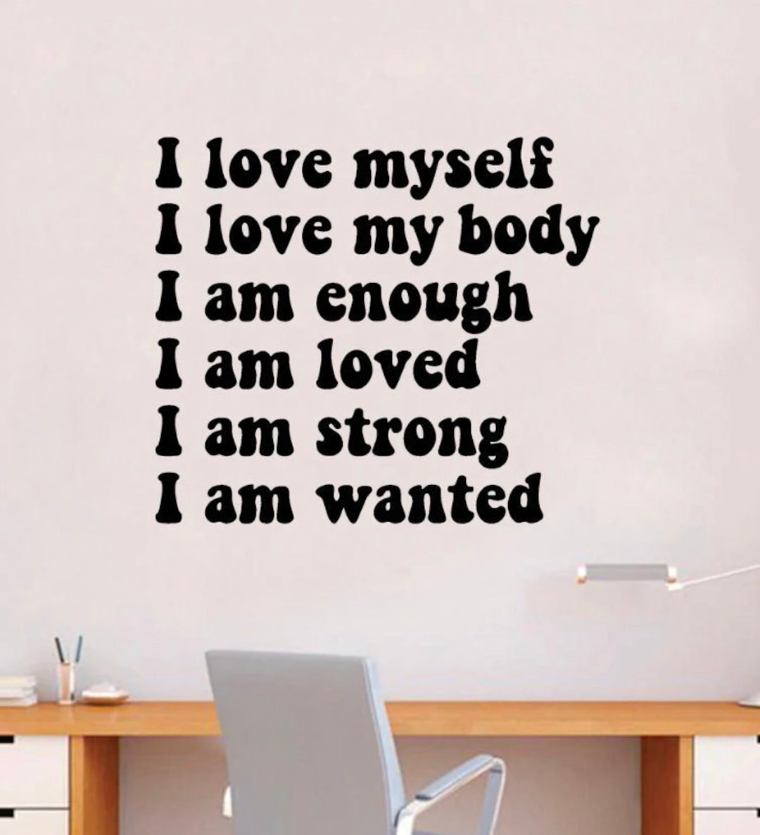 I Love Myself Wall Decal Home Decor Art Sticker Vinyl Bedroom Teen ...