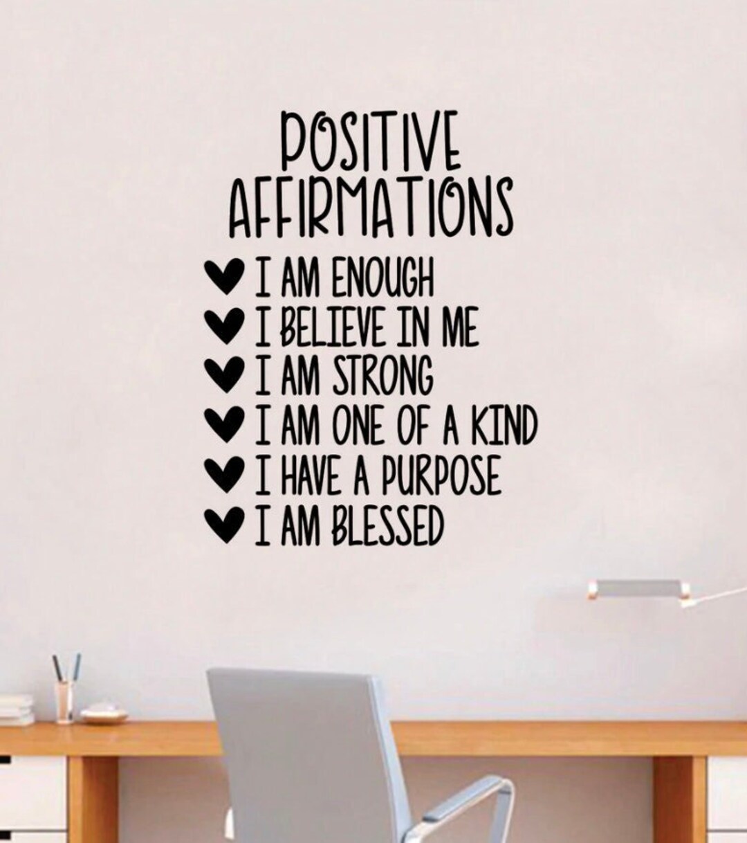 Positive Affirmations V2 Wall Decal Home Decor Art Sticker Vinyl ...