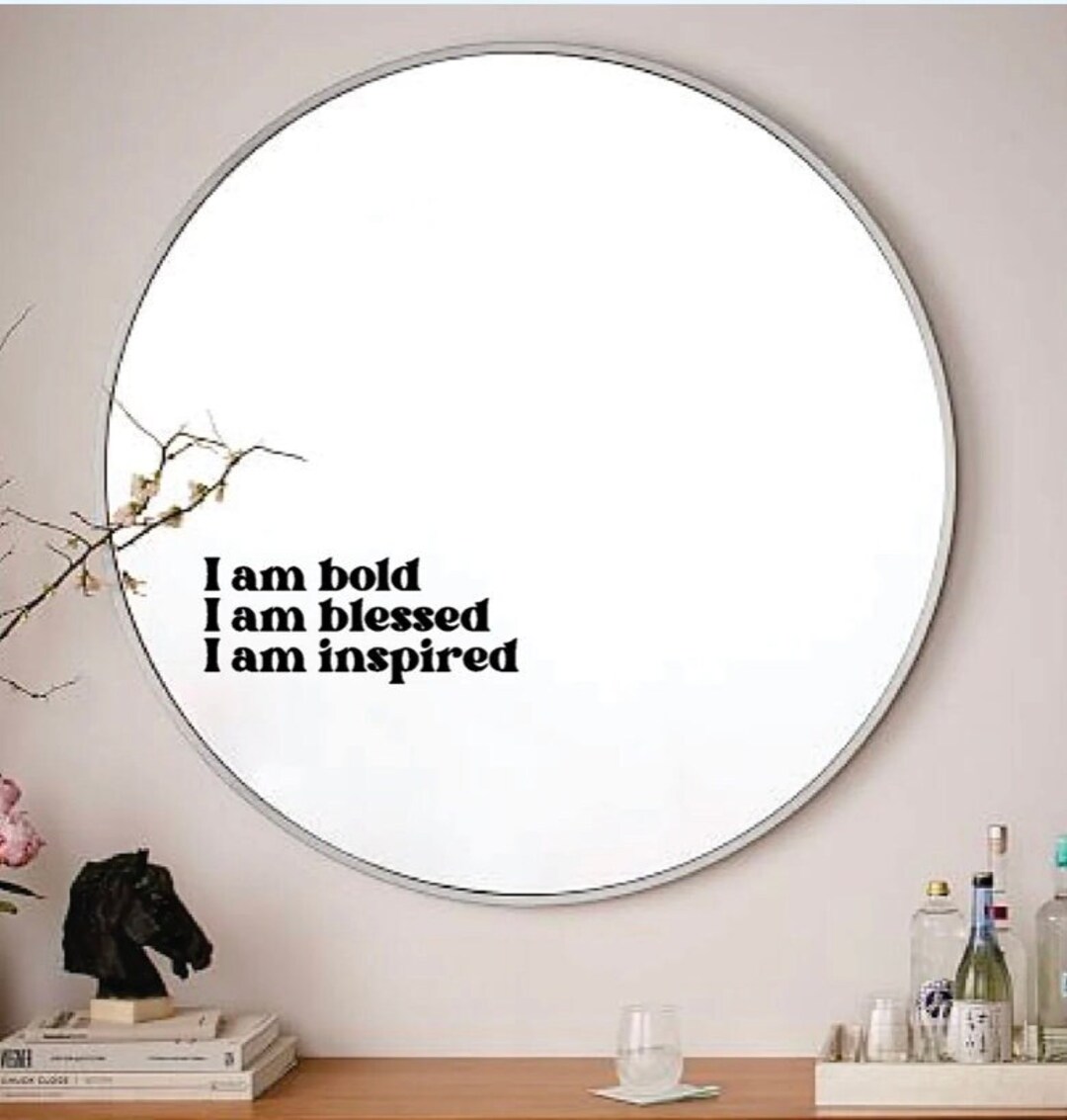 I Am Bold Blessed Inspired Wall Decal Mirror Sticker Art Quote Bedroom ...