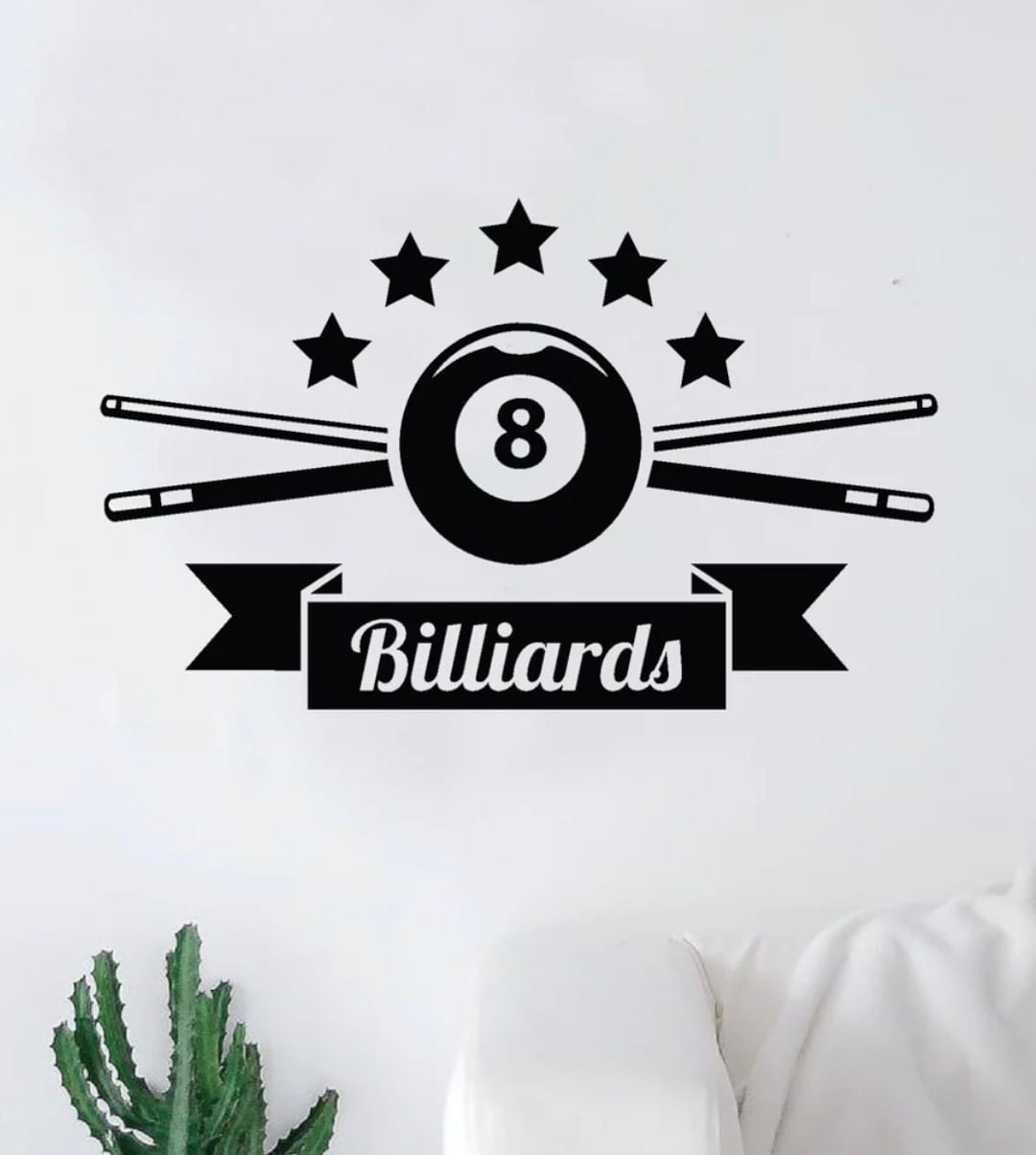 Billiards V2 Wall Decal Art Sticker Vinyl Home Decor Girls Boys Teen ...