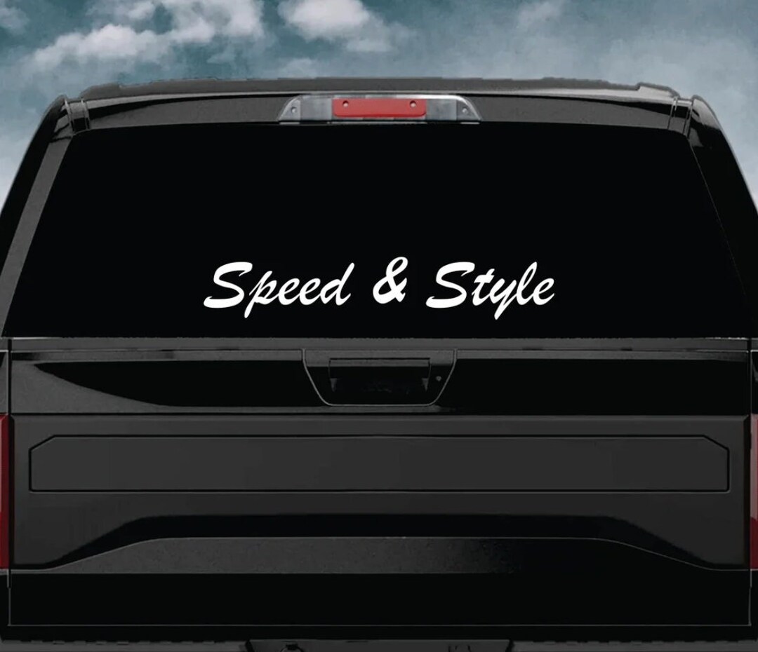Speed and Style Quote Car Decal Art Sticker Vinyl Truck Window ...