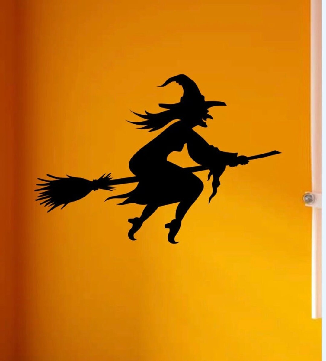 Witch Flying Broom Wall Decal Art Sticker Vinyl Home Decor Girls Boys ...