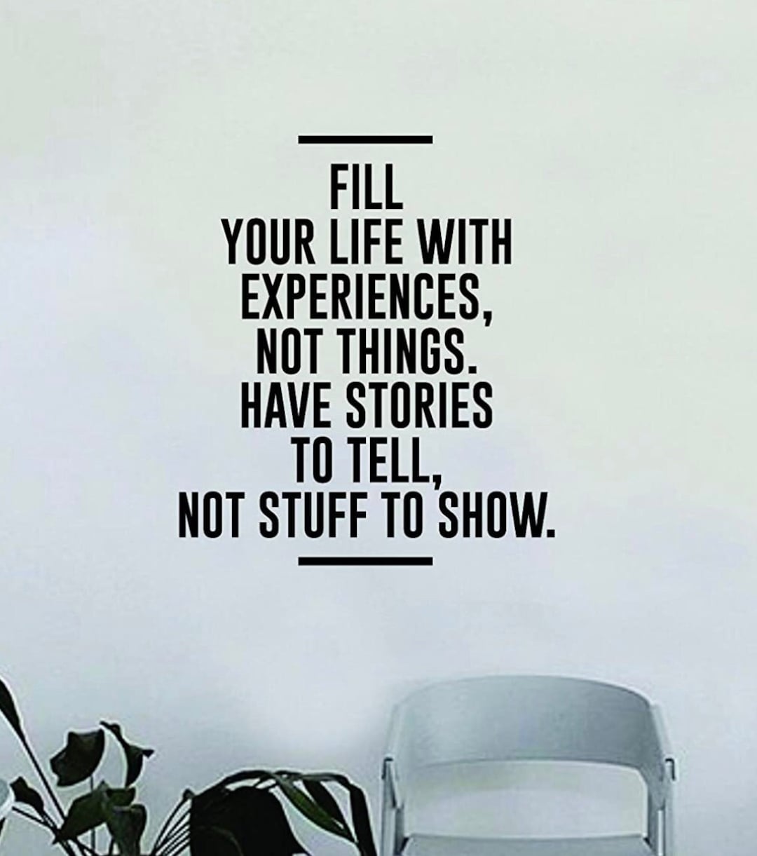 Fill Your Life With Experiences Wall Decal Art Sticker Vinyl Home Decor ...