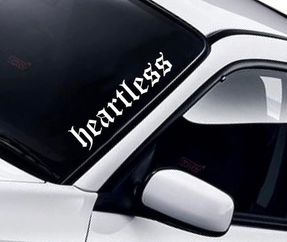 Heartless Quote Wall Decal Art Sticker Vinyl Home Decor Car - Etsy