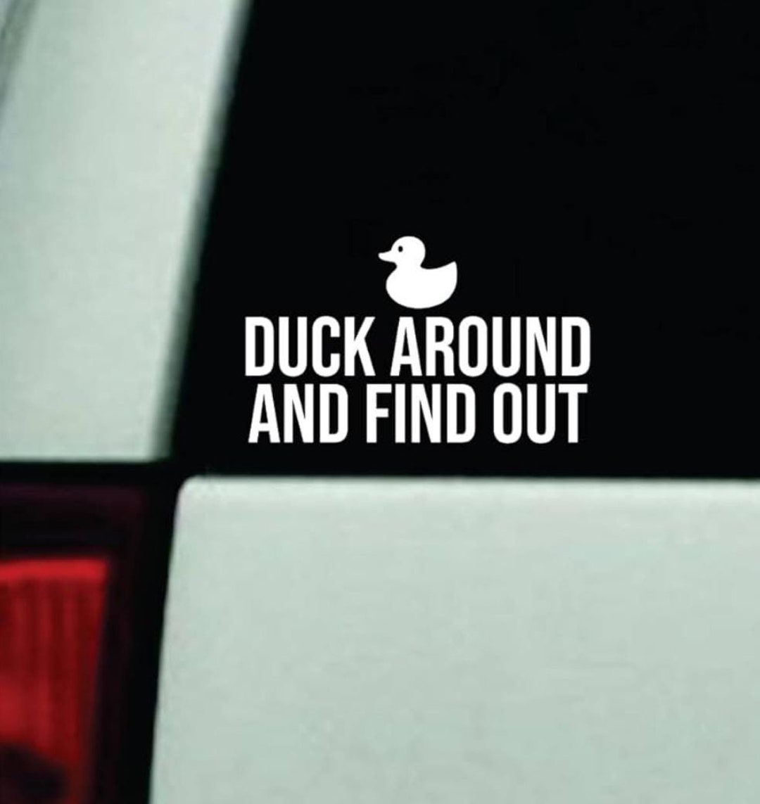Duck Around and Find Out Car Decal Bumper Sticker Truck Window ...