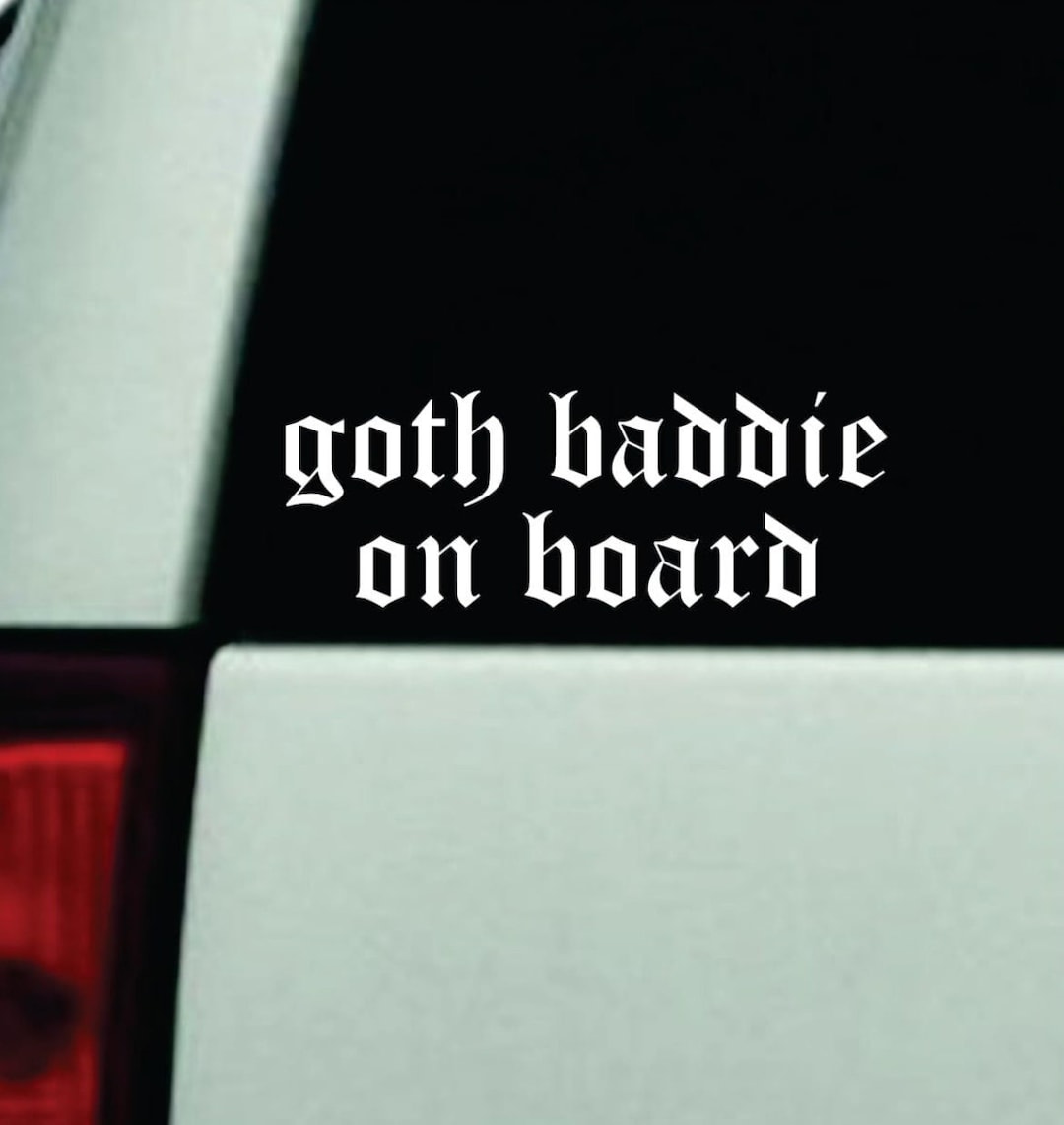 Goth Baddie on Board Car Decal Art Sticker Decor Truck Window ...