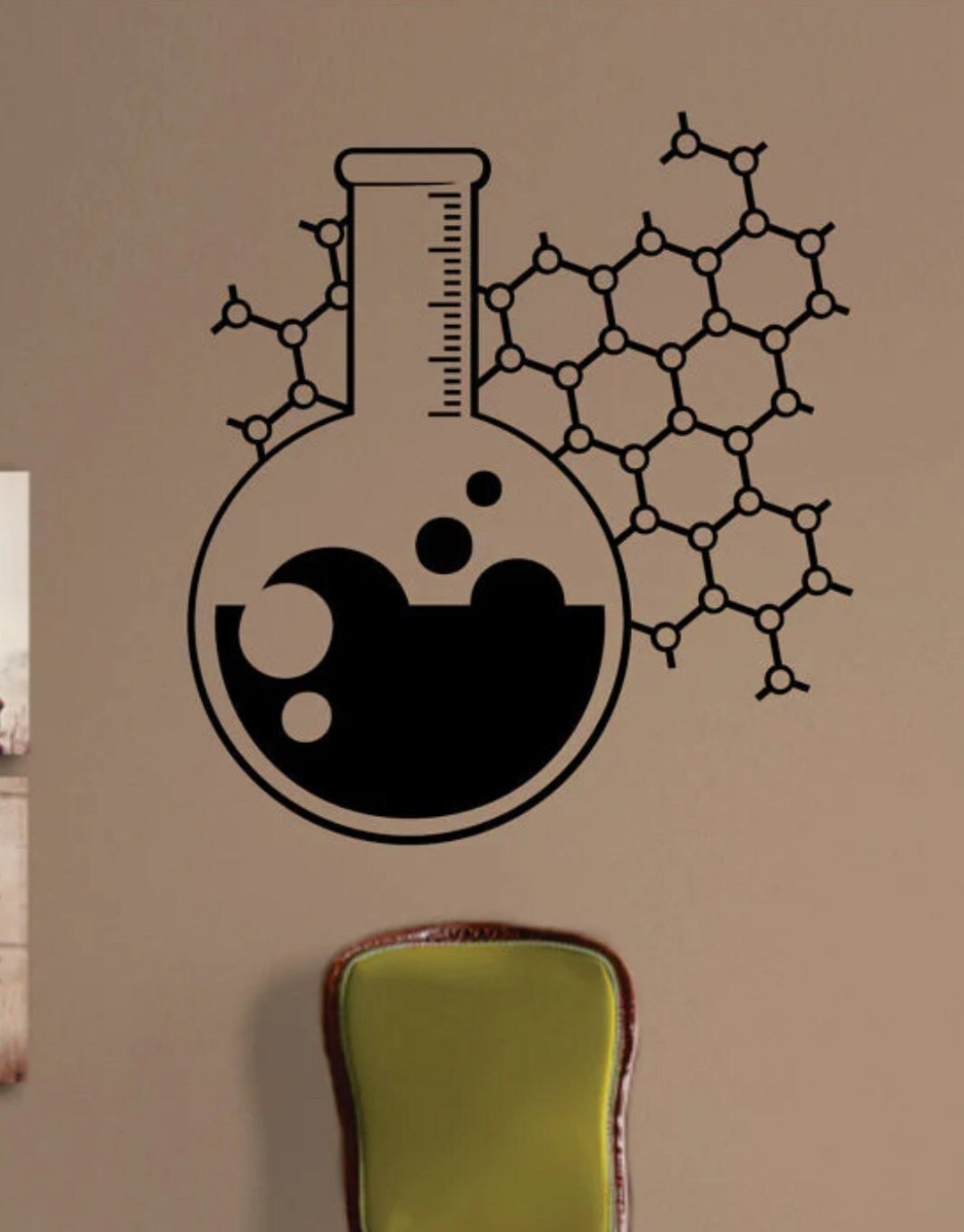 Science Chemistry Beaker Wall Decal Art Sticker Vinyl Decor Girls Boys ...