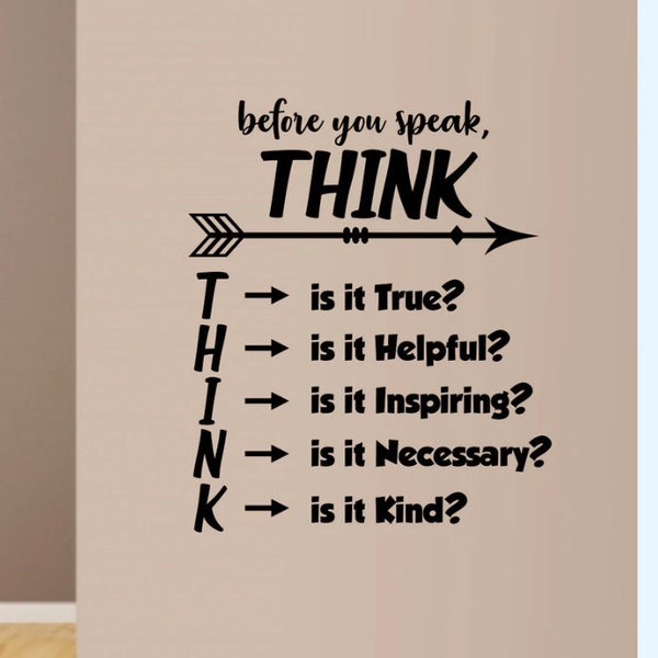 Before You Speak Wall Decal - Etsy