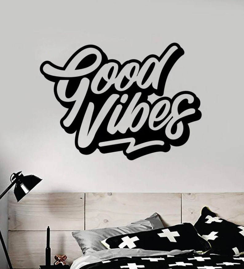 Good Vibes V5 Wall Decal Art Sticker Vinyl Home Decor Girls Boys Teen ...