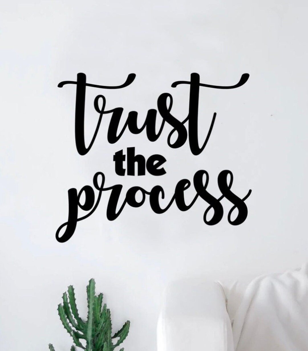 Trust the Process Gym Quote Wall Decal Art Sticker Vinyl Home Decor ...