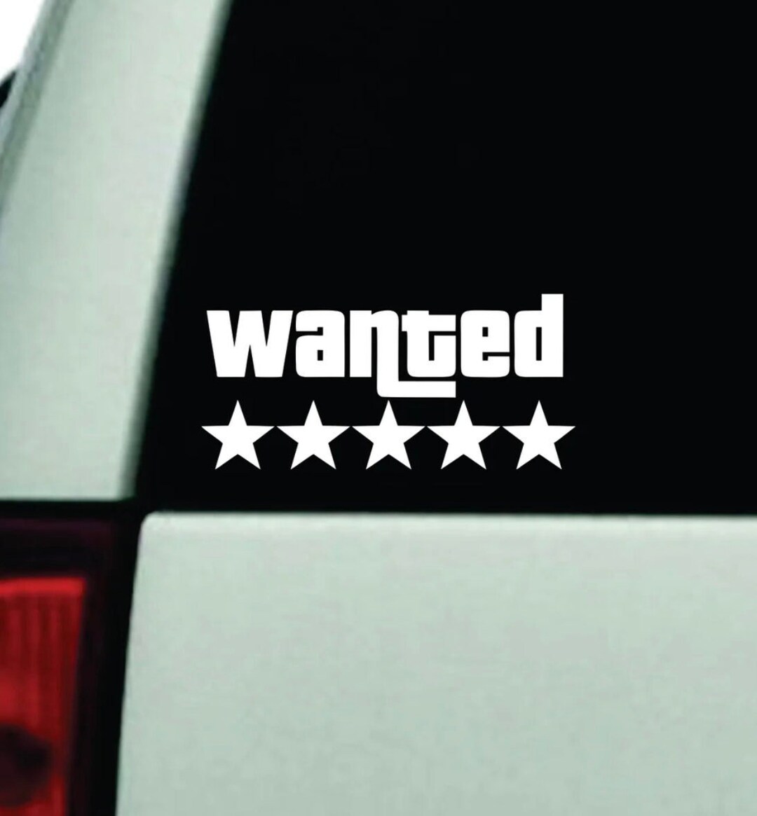Wanted Five Stars Decal Art Sticker Decor Car Truck Window Windshield ...