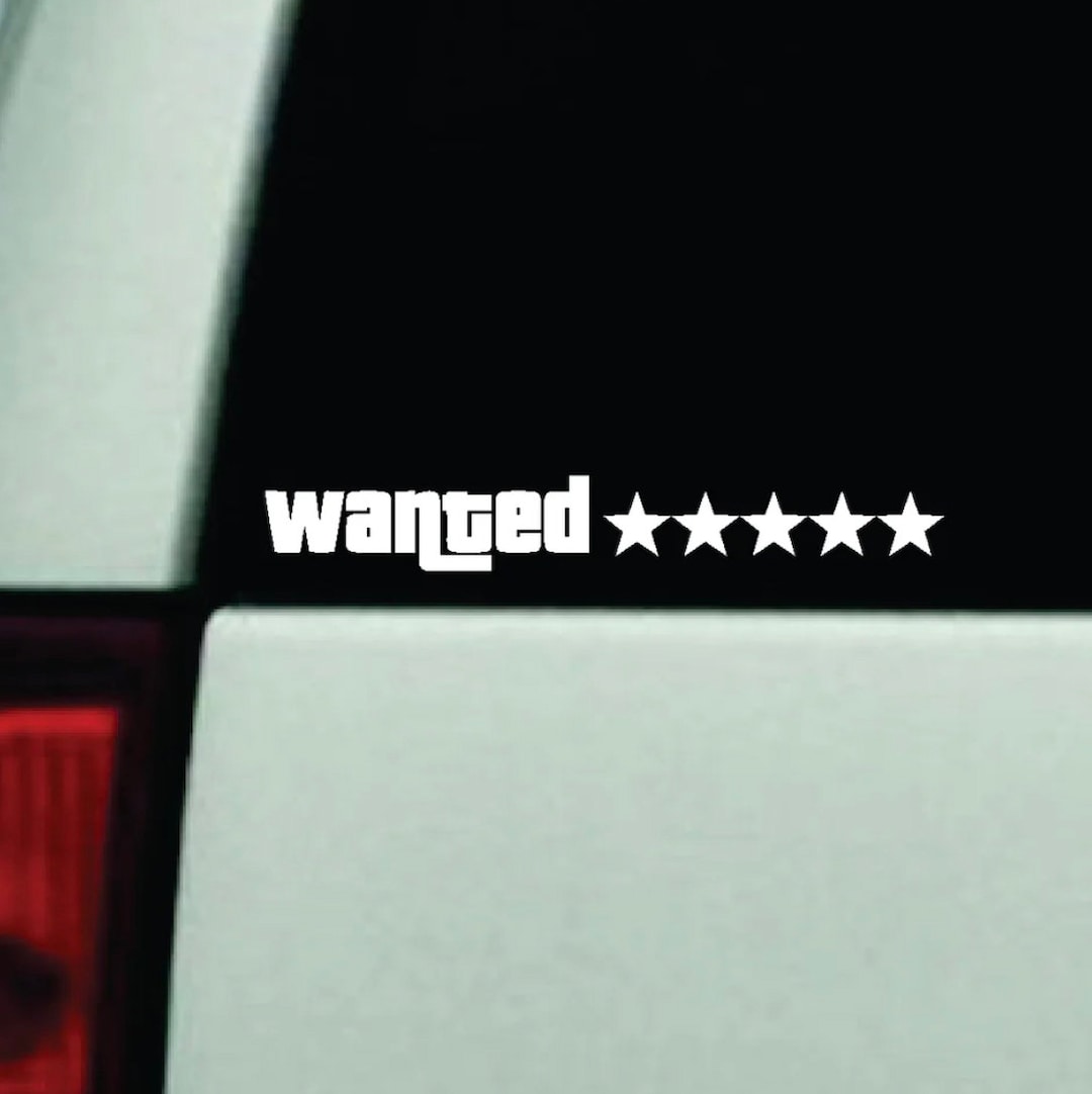 Wanted Five Stars V2 Decal Art Sticker Decor Car Truck Window ...