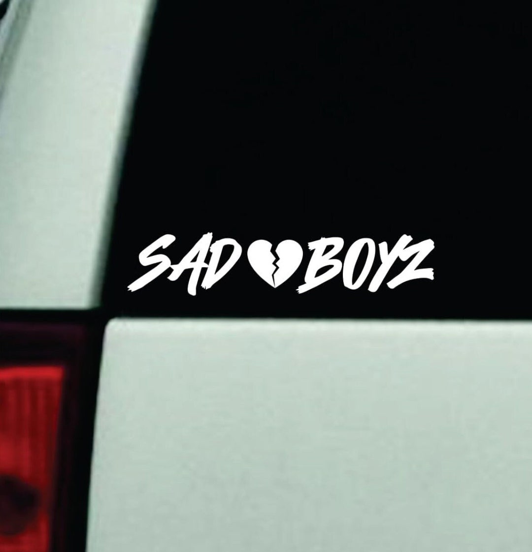 Sad Boyz V11 Car Decal Art Sticker Decor Truck Window Windshield Mirror JDM Funny Men Broken ...