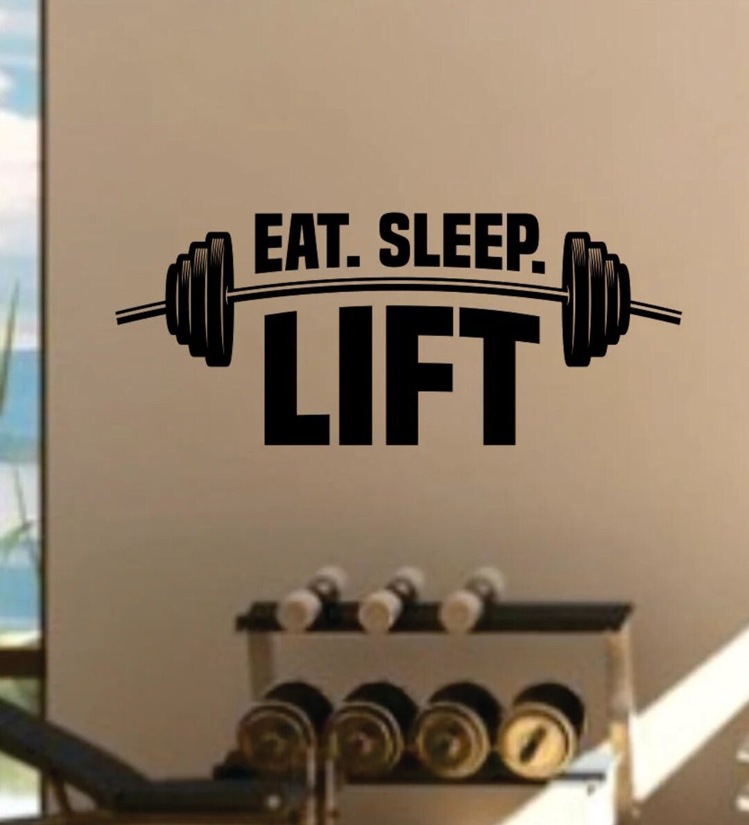 Eat Sleep Lift V3 Gym Quote Wall Decal Art Sticker Vinyl Home Decor ...