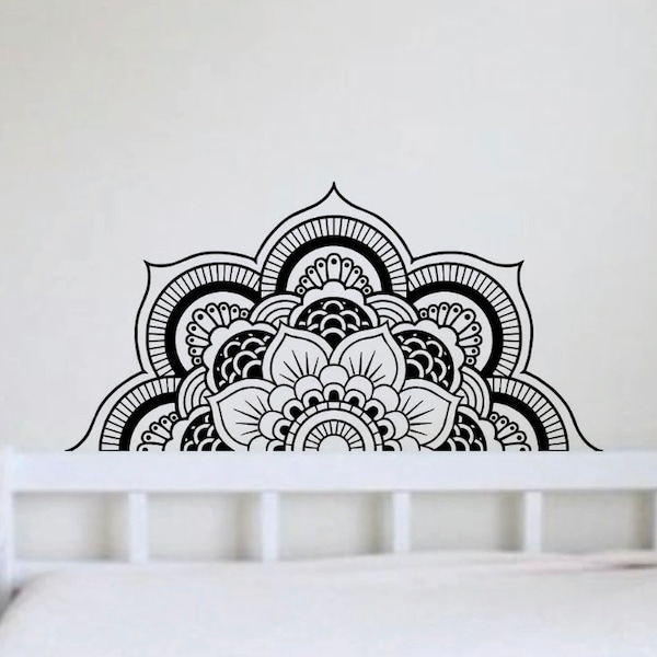 Half Mandala Wall Decal - Etsy
