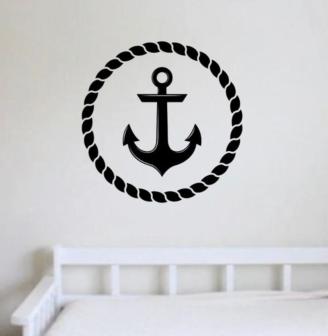 Anchor Rope Wall Decal Art Sticker Vinyl Home Decor Girls Boys Nursery ...