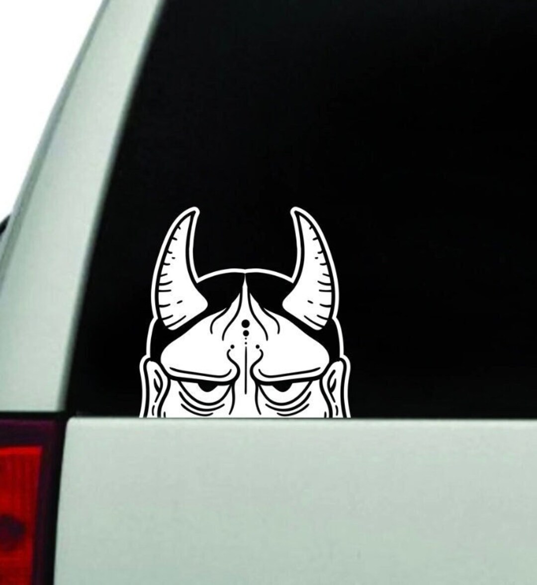 Hannya Mask Peeker Wall Decal Art Sticker Vinyl Home Decor Car Truck ...