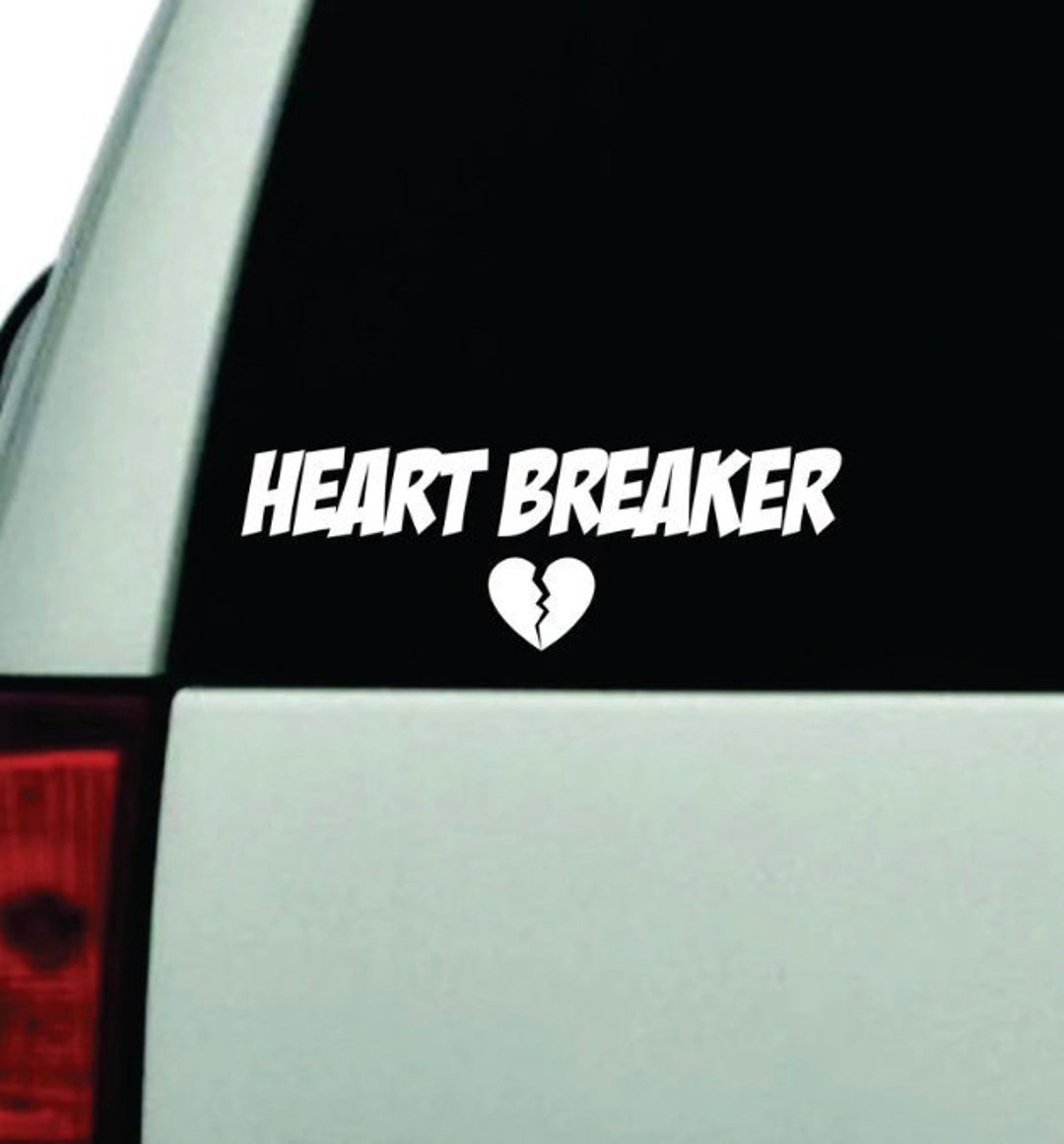 Heart Breaker Wall Decal Art Sticker Decor Car Truck Window Windshield ...