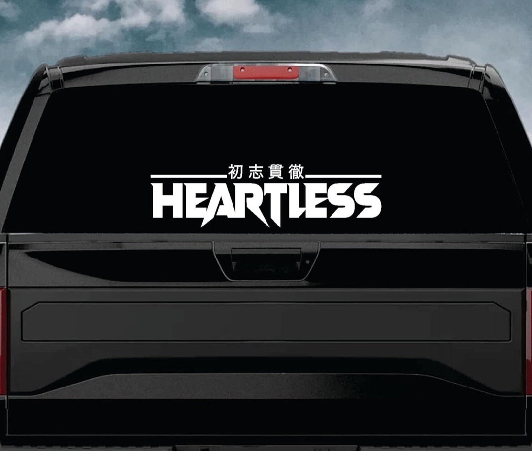 Heartless V2 Quote Wall Decal Art Sticker Vinyl Home Decor Car Truck ...