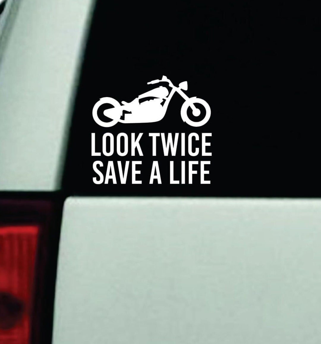 Look Twice Save A Life Car Decal Art Sticker Decor Truck Window ...