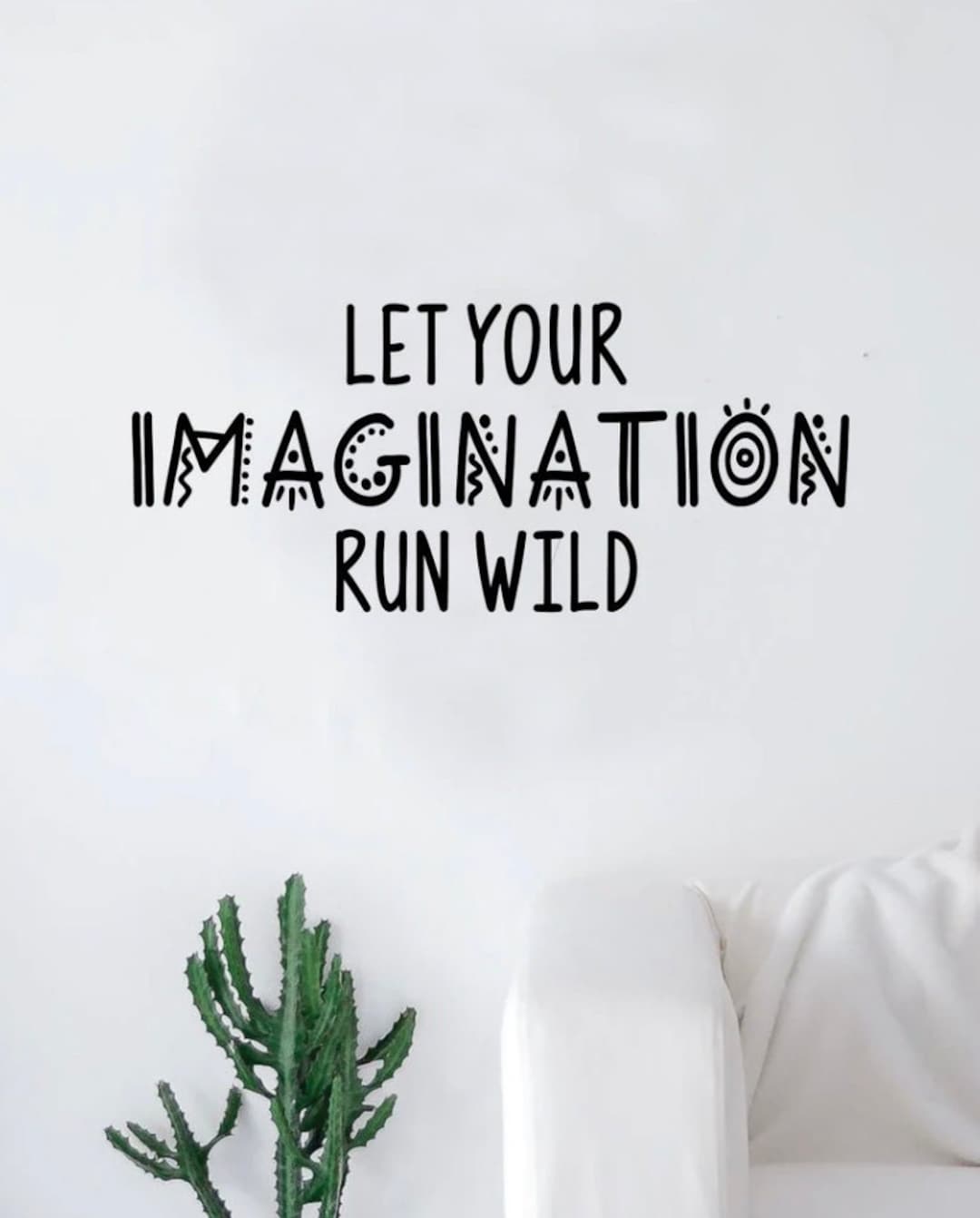Let Your Imagination Run Wild Quote Wall Decal Art Sticker Vinyl Home ...