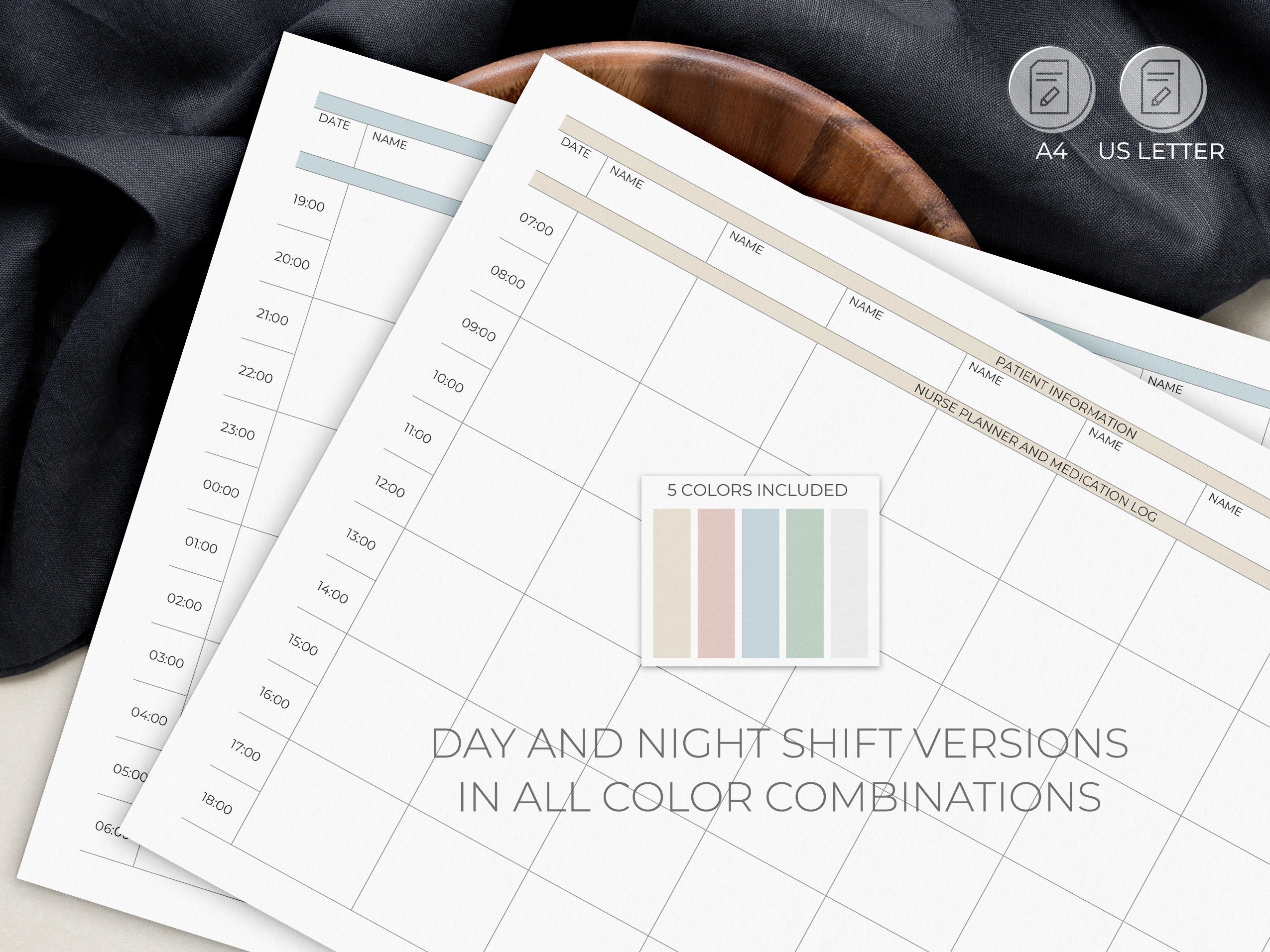 Nurse Medication Sheet 8 Patients Nursing Shift Planner Medication ...
