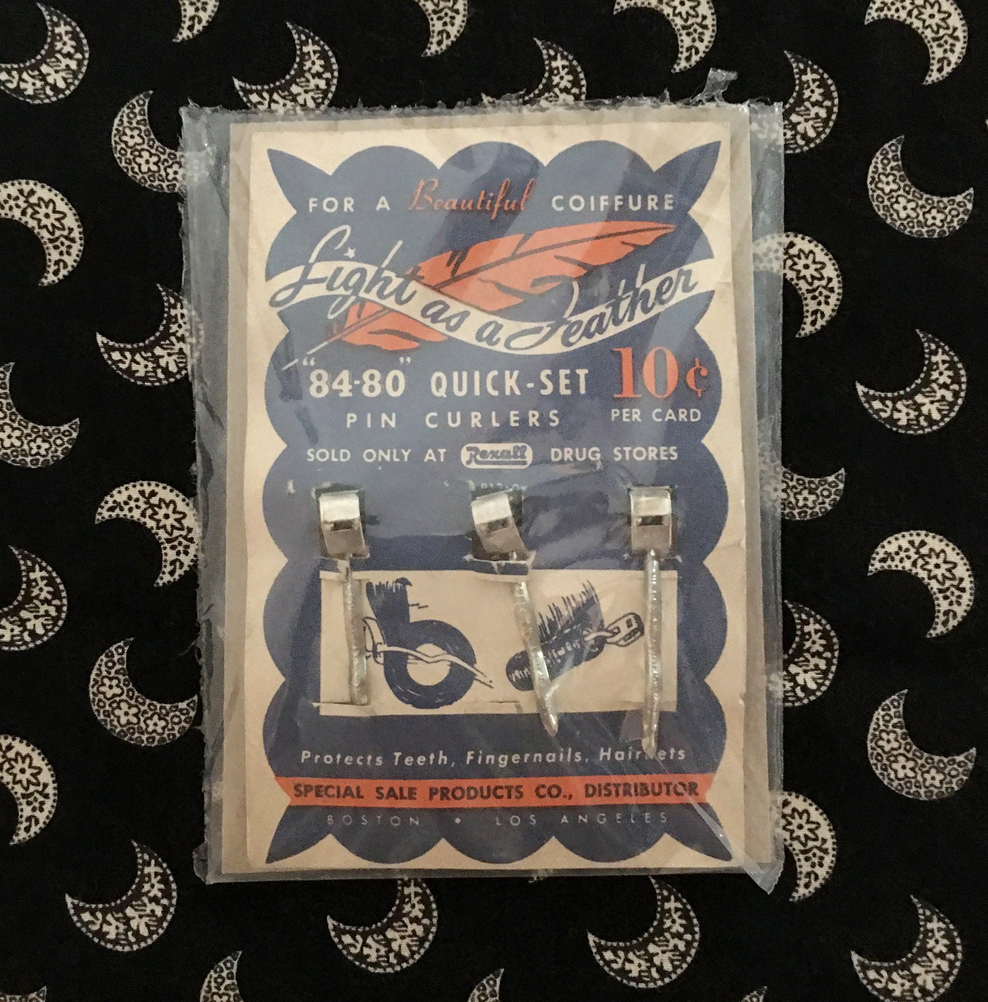 Rexall Pin Curlers 9 Vintage Metal Curl Clips on Original Cards Three ...