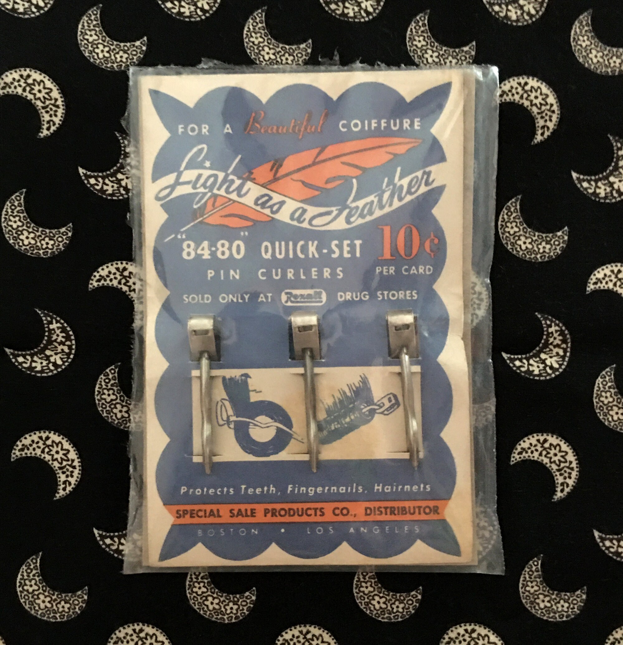 Rexall Pin Curlers 9 Vintage Metal Curl Clips on Original Cards Three ...