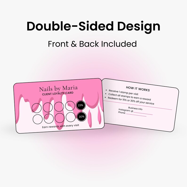 Editable Canva Loyalty Card Template | Client Rewards Stamp Card - Etsy