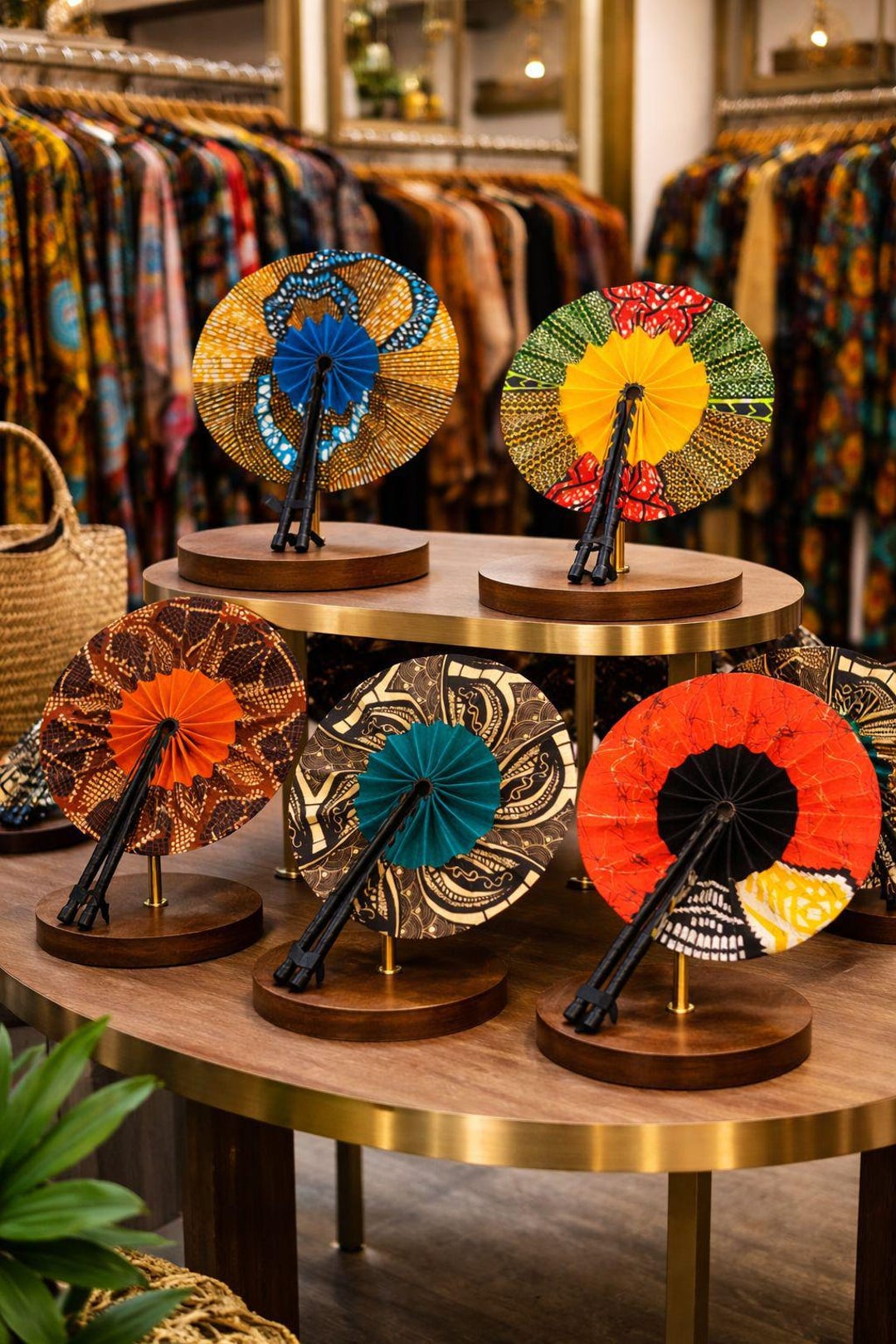 African Print Hand Fans: Assorted Bold Colors, Made in Ghana - Etsy