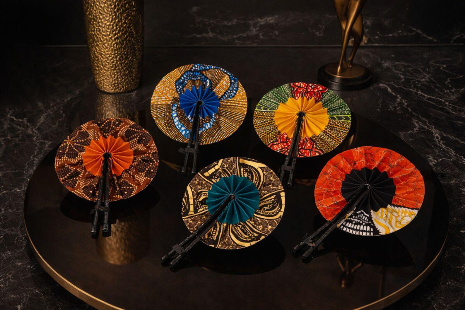 African Print Hand Fans: Assorted Bold Colors, Made in Ghana - Etsy