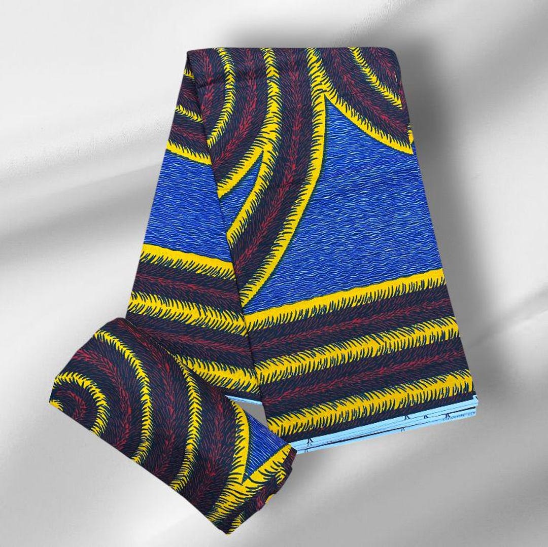 Vibrant African Print Fabric, 6 Yards , 100 Percent Cotton , African ...