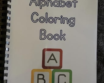 Christmas Alphabet Coloring Book - Etsy