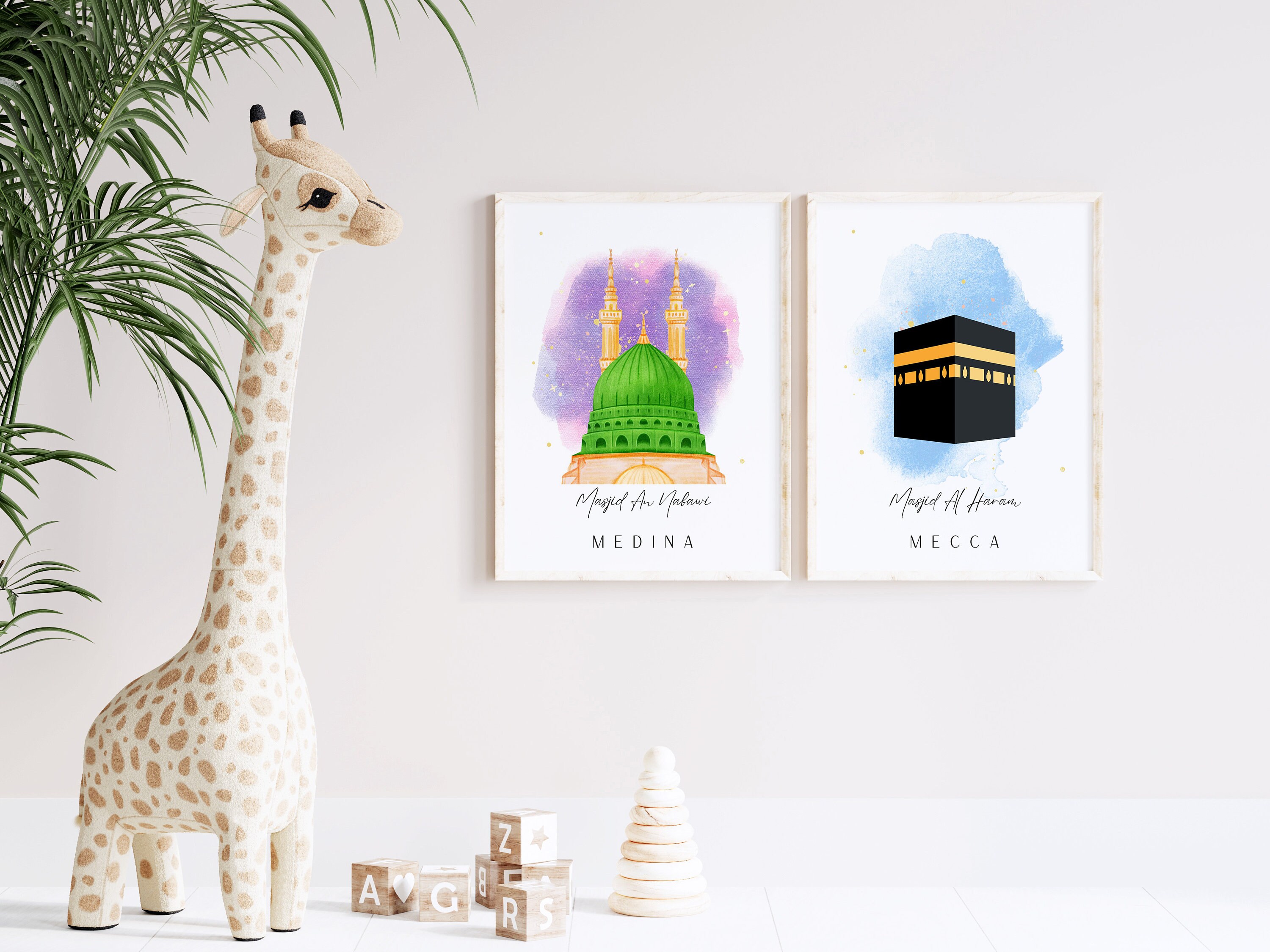 3 Holy Mosques Bundle Islamic Wall Art Printable Download | Masjid an ...